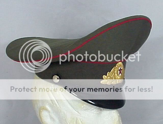 Real Belarusian Army Officer Uniform Visor Cap Hat with USSR Red Star ...